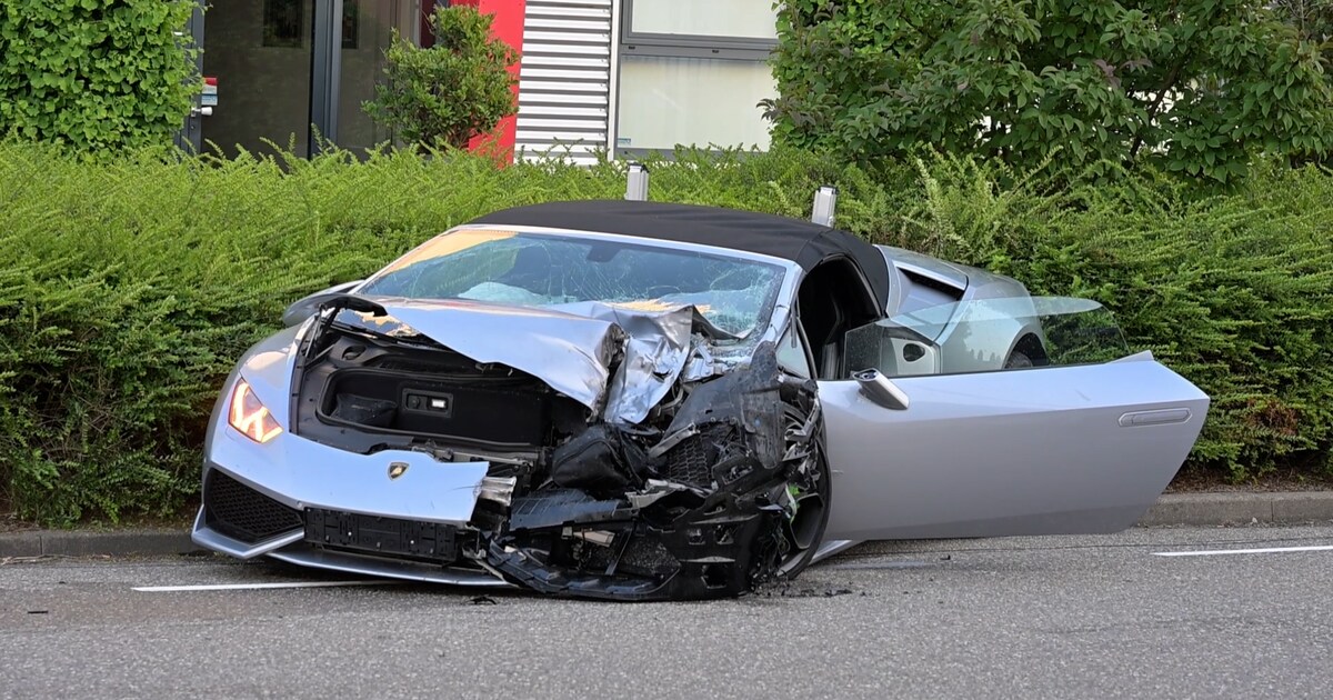 Dure Lamborghini in de kreukels na harde botsing in Moordrecht – STVS